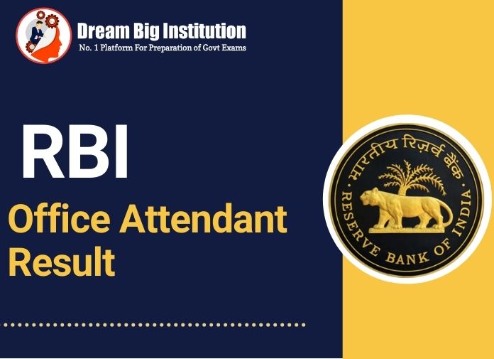 RBI Office Attendant Result 2021 Out: Check Marks
