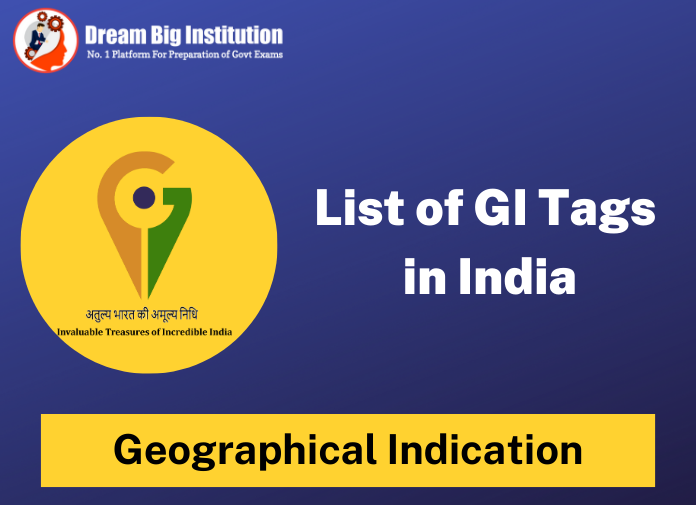 List of GI Tags in India 2023 PDF Updated - Dream Big Institution